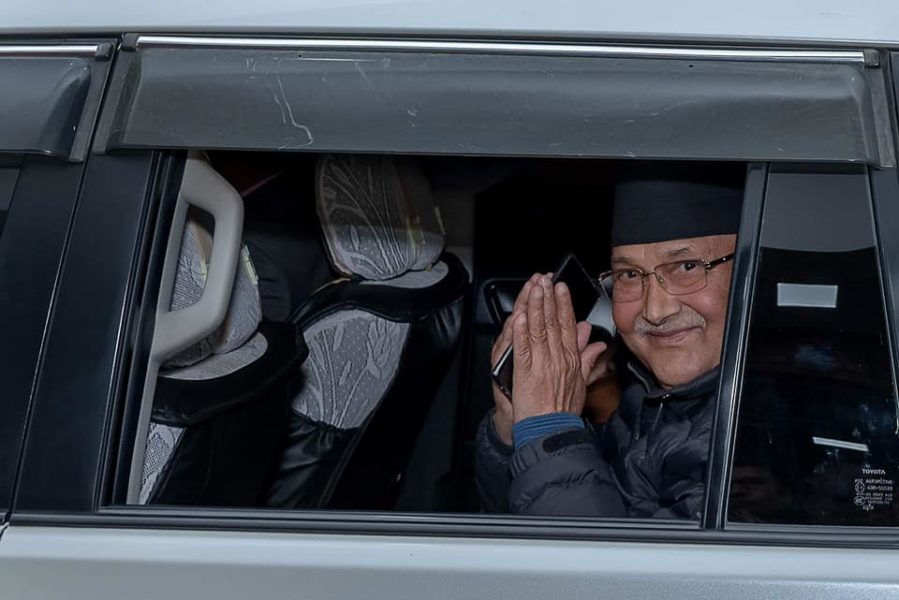 PM Oli receives blessings from his nonagenarian father (photo feature ...