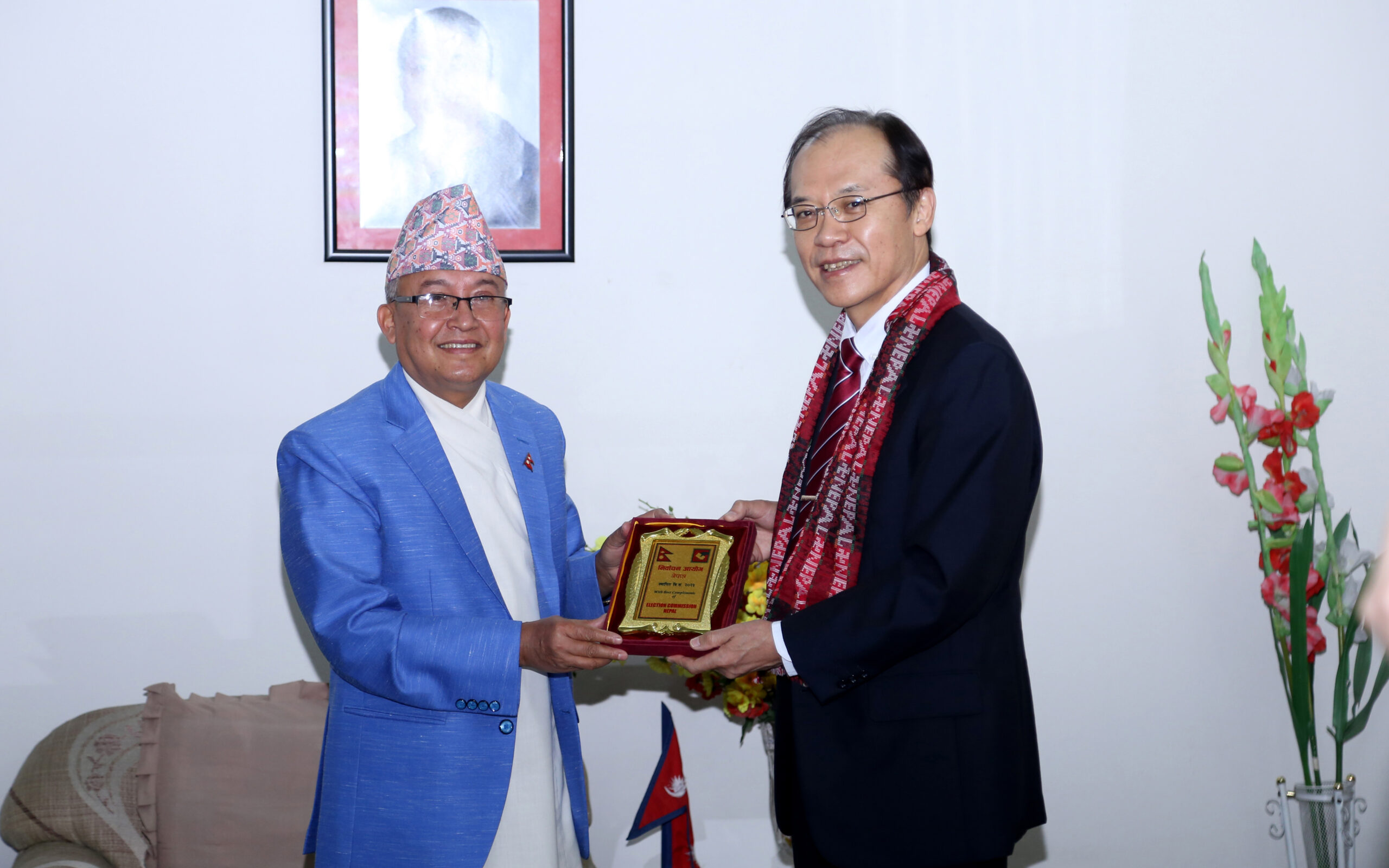 Japanese Ambassador Kikuta meets Chief Election Commissioner Thapaliya « Khabarhub