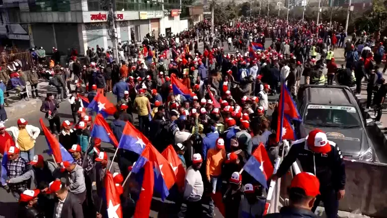 IN PICS: UML affiliated Yuva Sangh stages demonstration at Tinkune ...