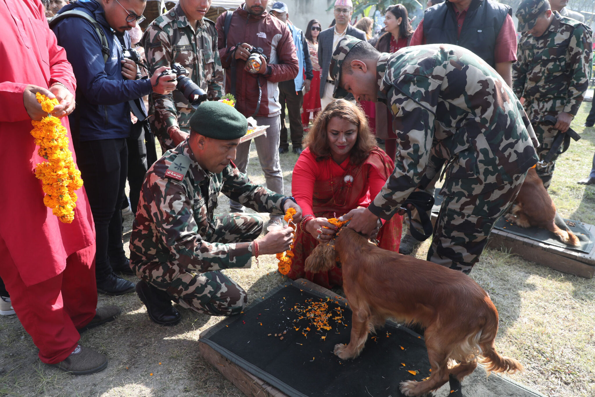 Nepali Army celebrates Kukur Tihar (In pics) « Khabarhub