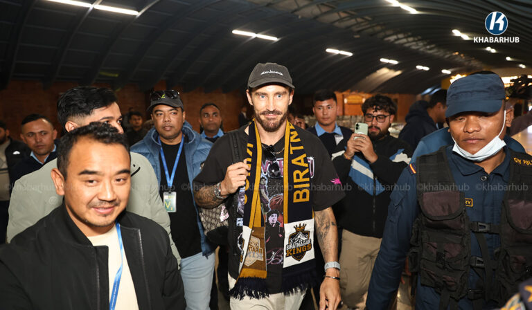 Faf du Plessis arrives in Kathmandu to play NPL (In photos) « Khabarhub